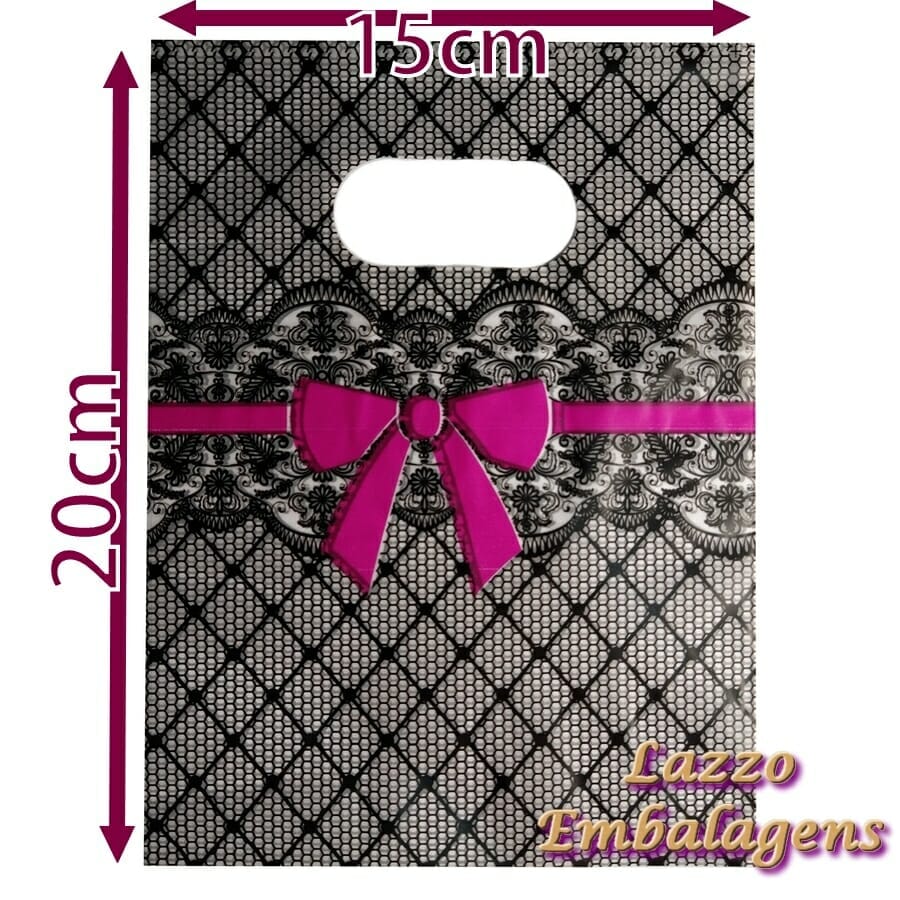 100 Sacolinha Plastica 25x35cm Cute Girl ⋆ Lazzo Embalagens